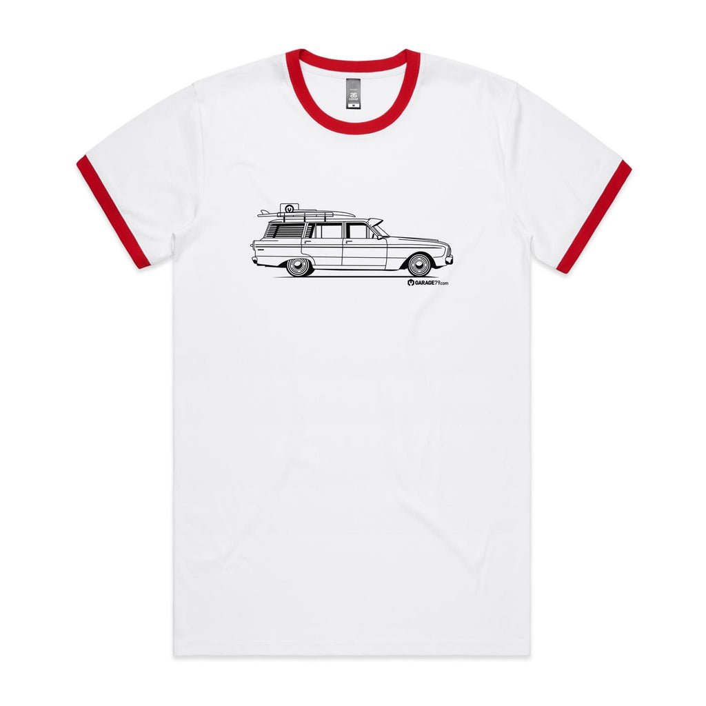 Falcon Wagon Men's Ringer Tee – Garage79 Designs