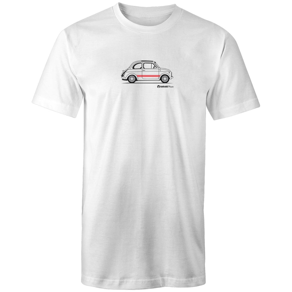 Fiat Side with Red Tall Tee T-Shirt – Garage79 Designs